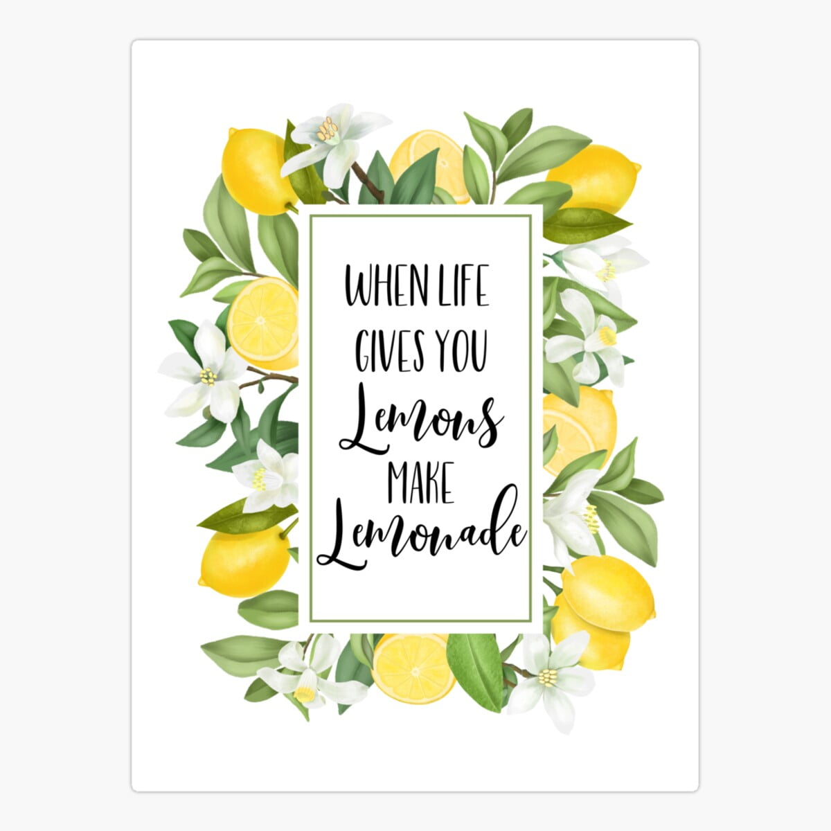 Maneki When Lie Gives You Lemons Make Lemonade Sticker, Phone Decal ...