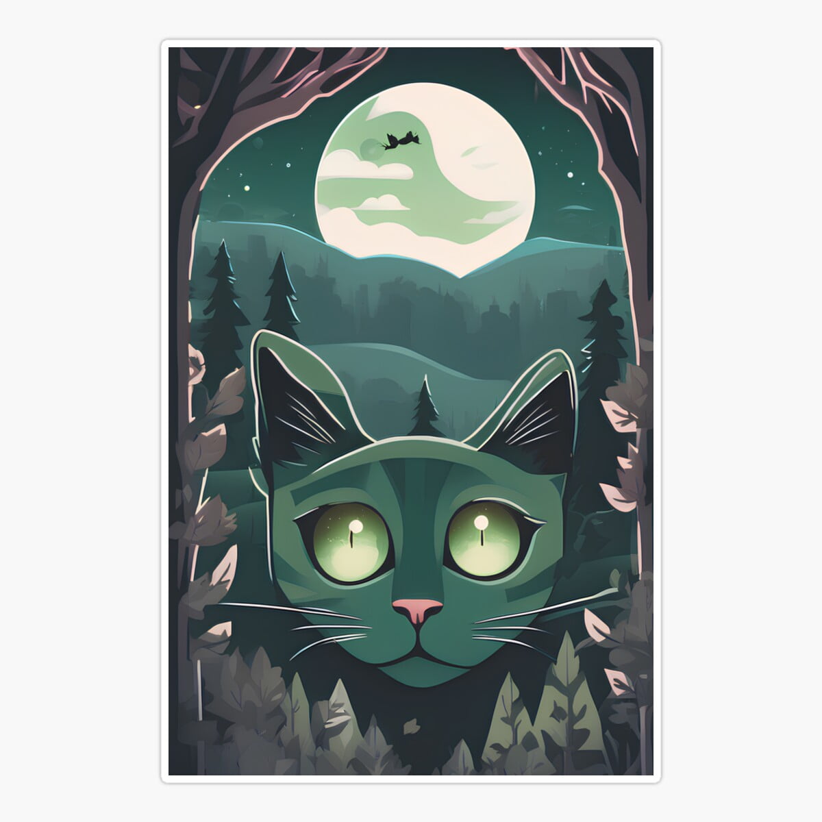 Maneki When Stars Align With Whiskers Sticker, Phone Decal Water Bottle ...