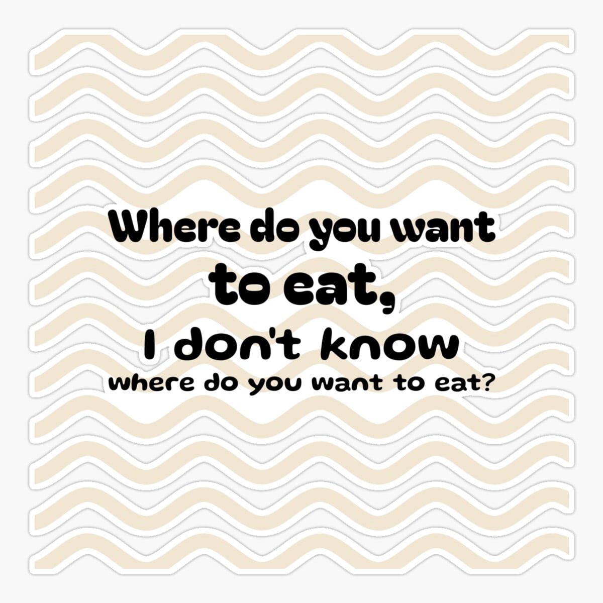 Maneki Where Do You Want To Eat? Sticker, Phone Decal Water Bottle ...