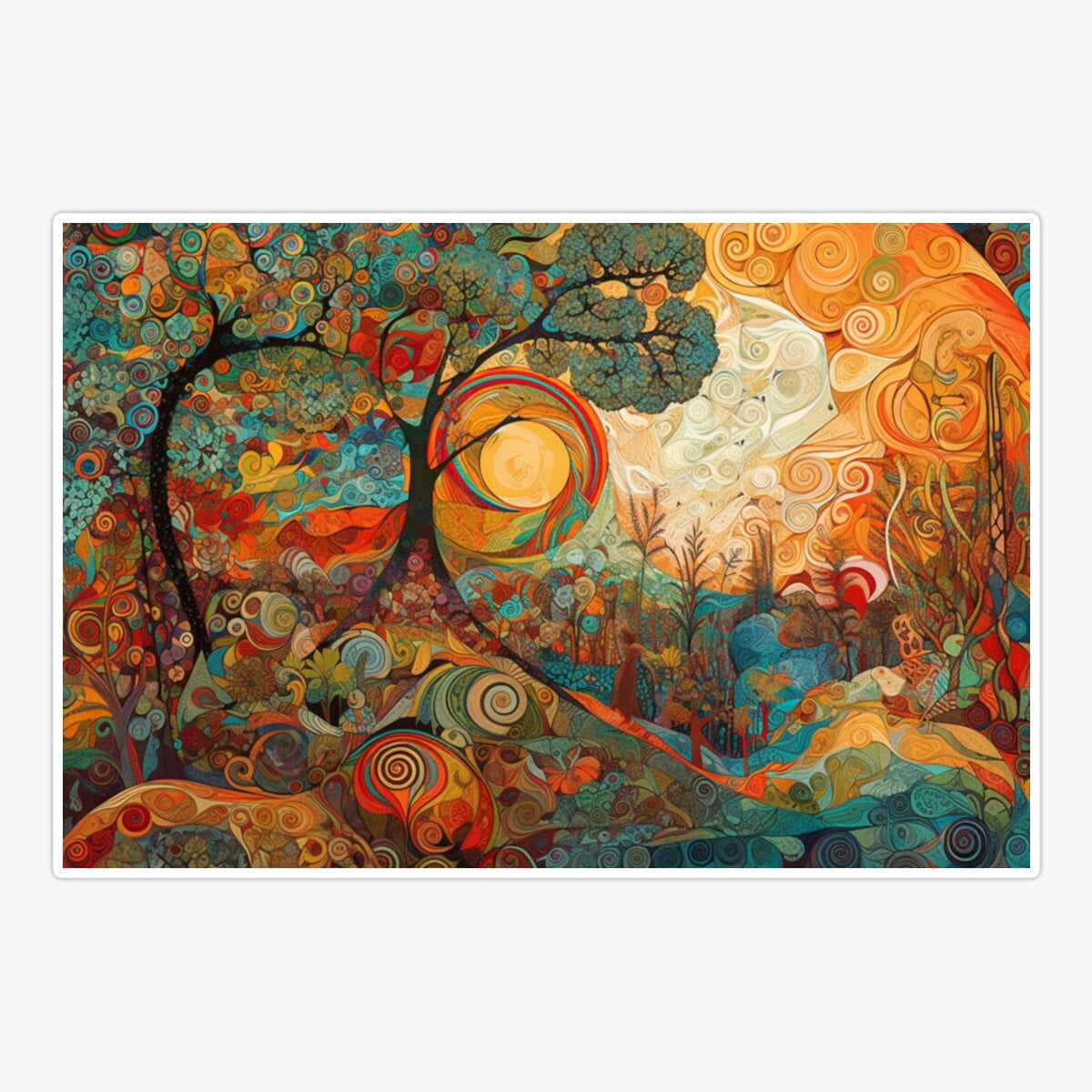 Maneki Whimsical Wonder Sunny Tree: An Abstract Nature Inspired ...