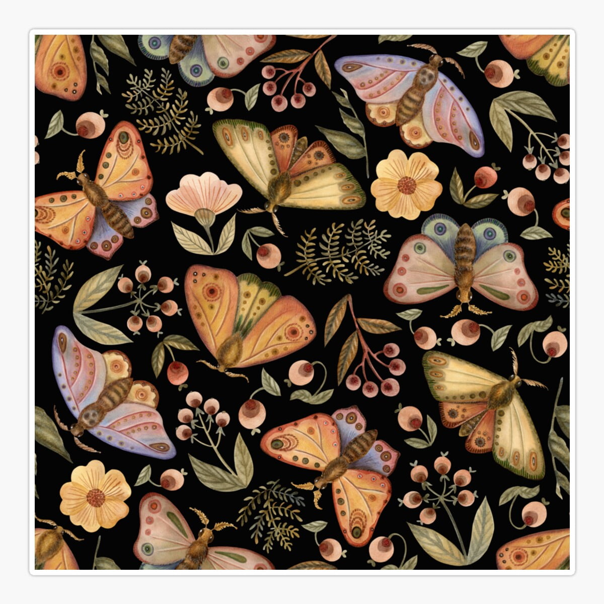 Maneki Whimsigoth, Goblincore, Dark Cottagecore, Aesthetic Sticker ...