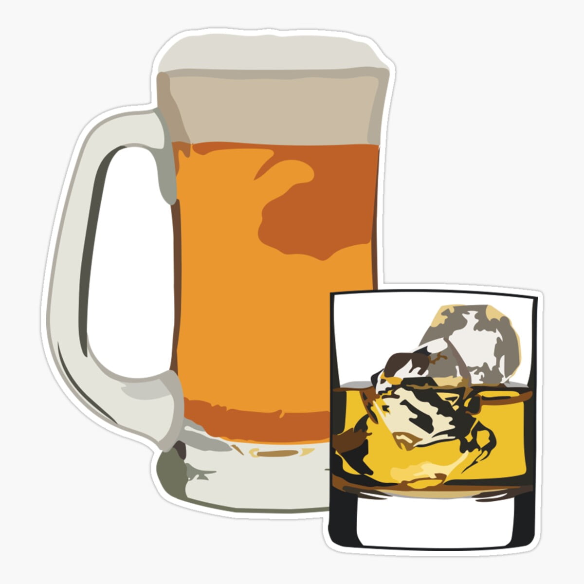 Maneki Whiskey And Beer Er, Phone Decal Water Bottle Stickers Car ...