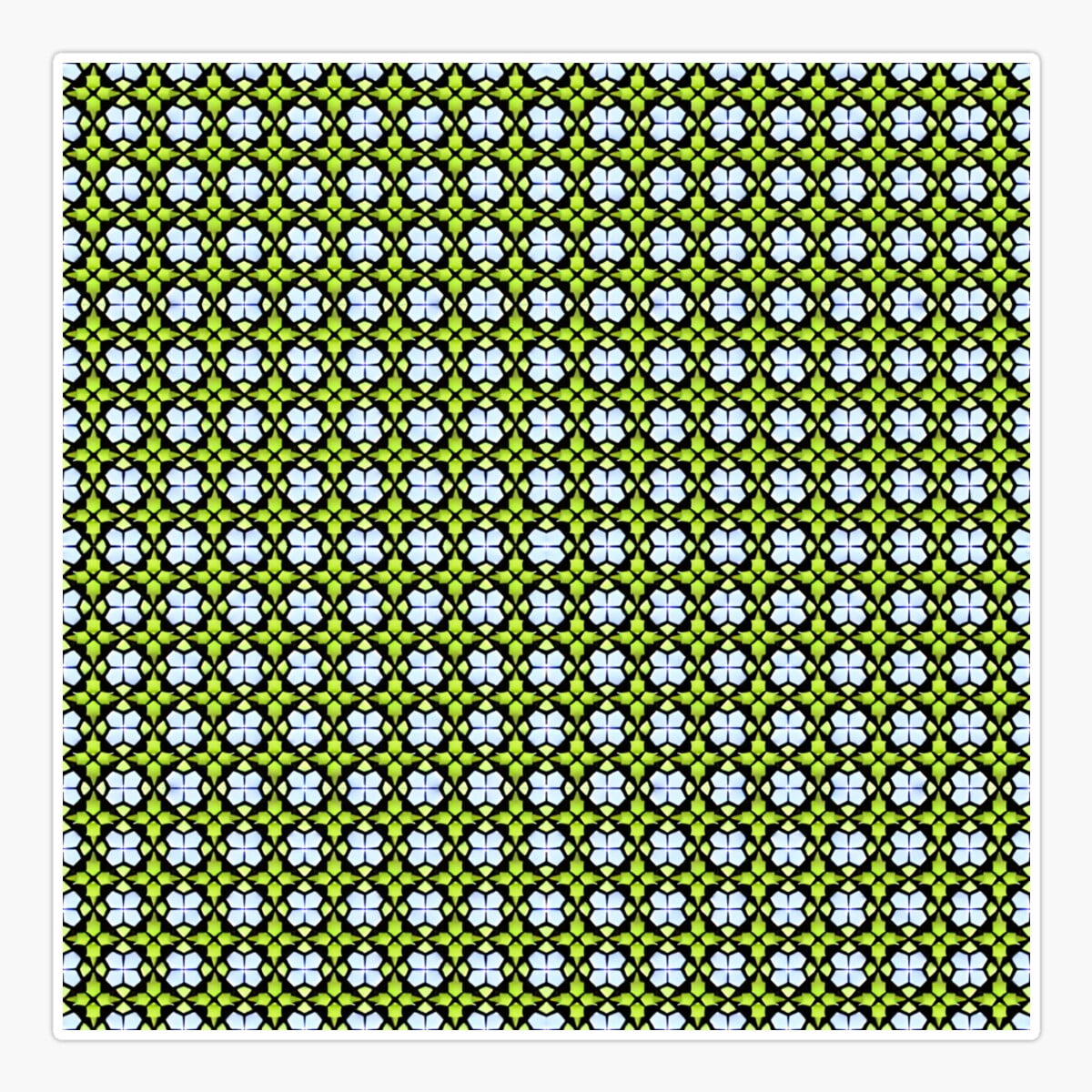 Maneki White And Green Irish Clover Tile Pattern (Seamless) Sticker ...