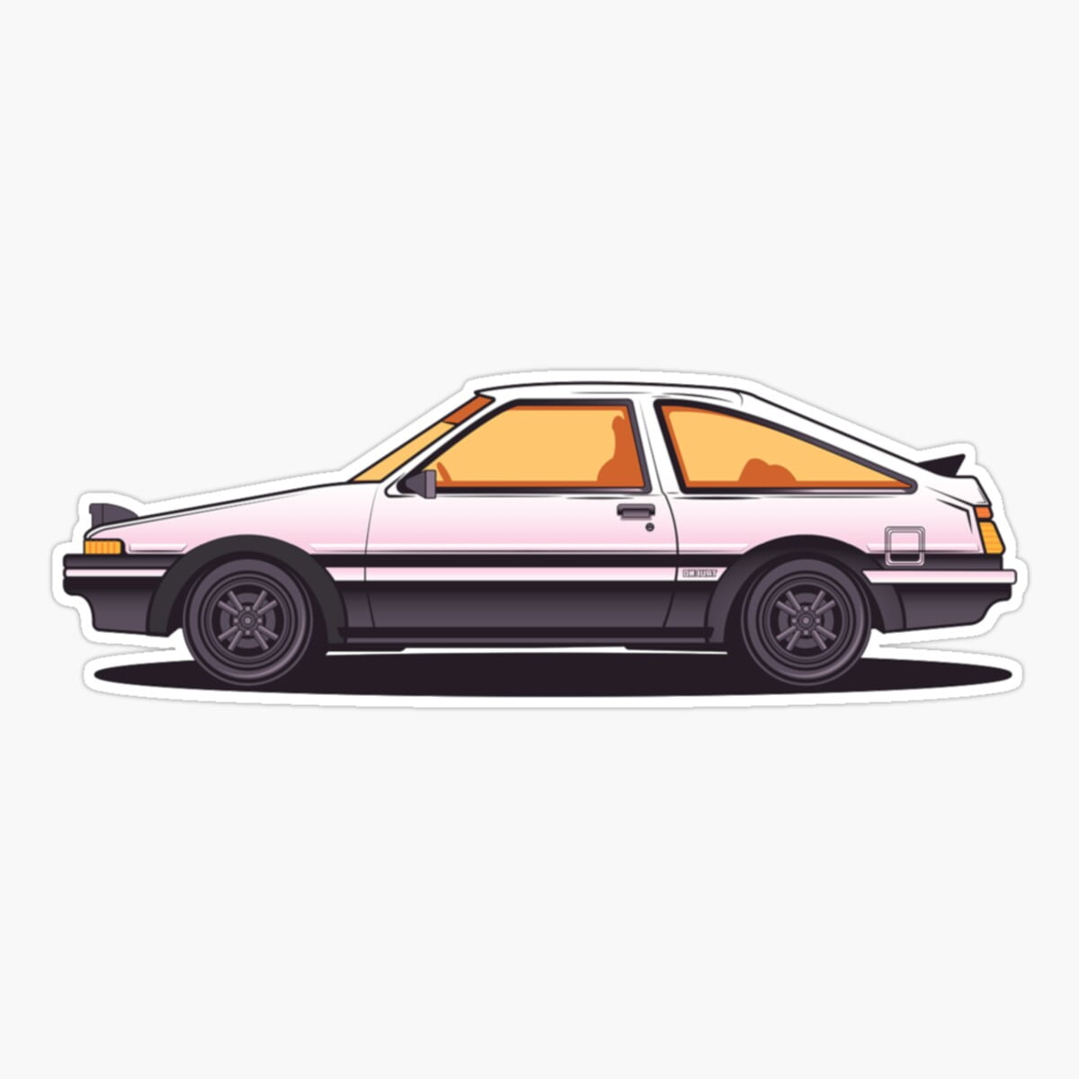 Maneki White Drift Jdm Car Sticker, Phone Decal Water Bottle Stickers ...