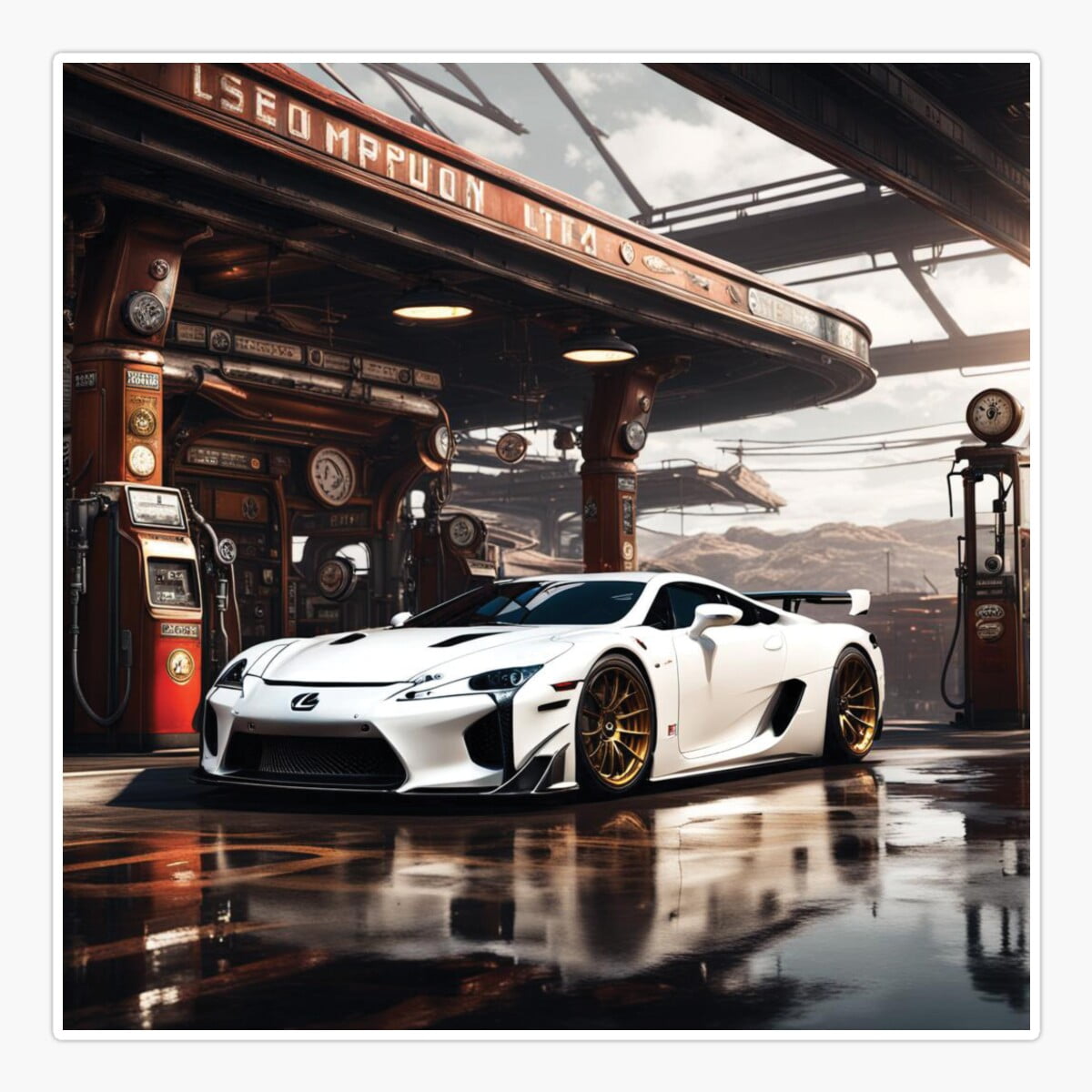 Maneki White Lexus Sticker, Phone Decal Water Bottle Stickers Car ...