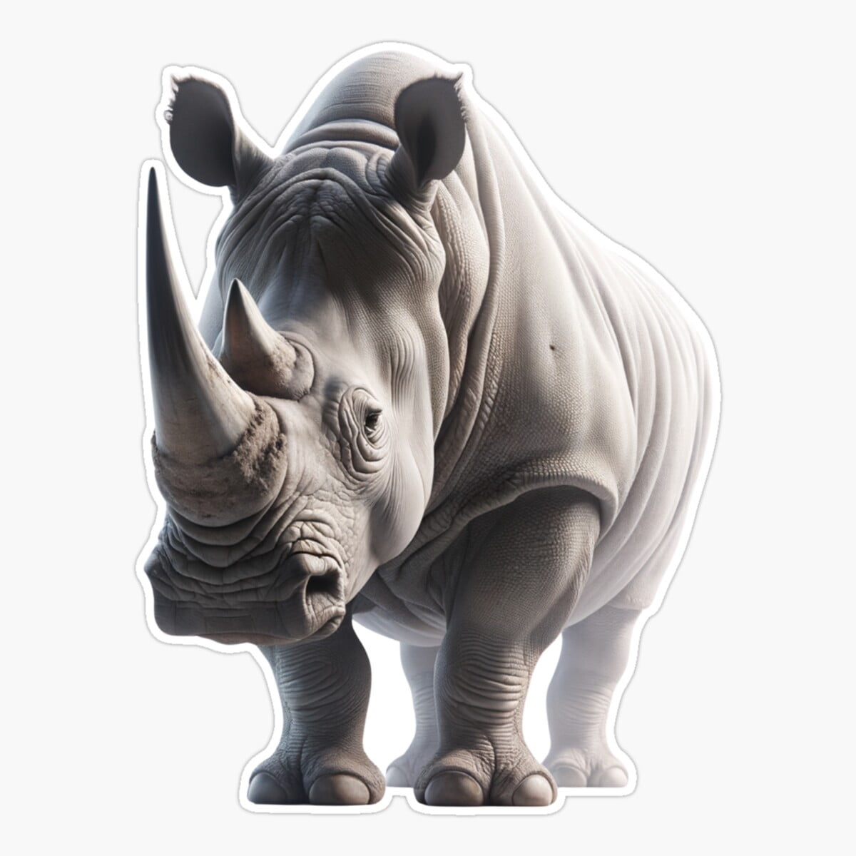 Maneki White Rhino Wildlife T-Shirt Rhino Lover Shirt Er, Phone Decal ...