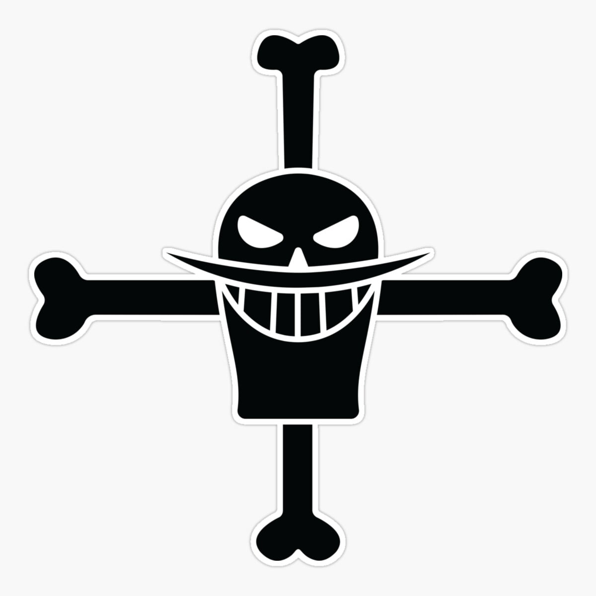 Maneki Whitebeard Pirates Jolly Roger Er, Phone Decal Water Bottle ...