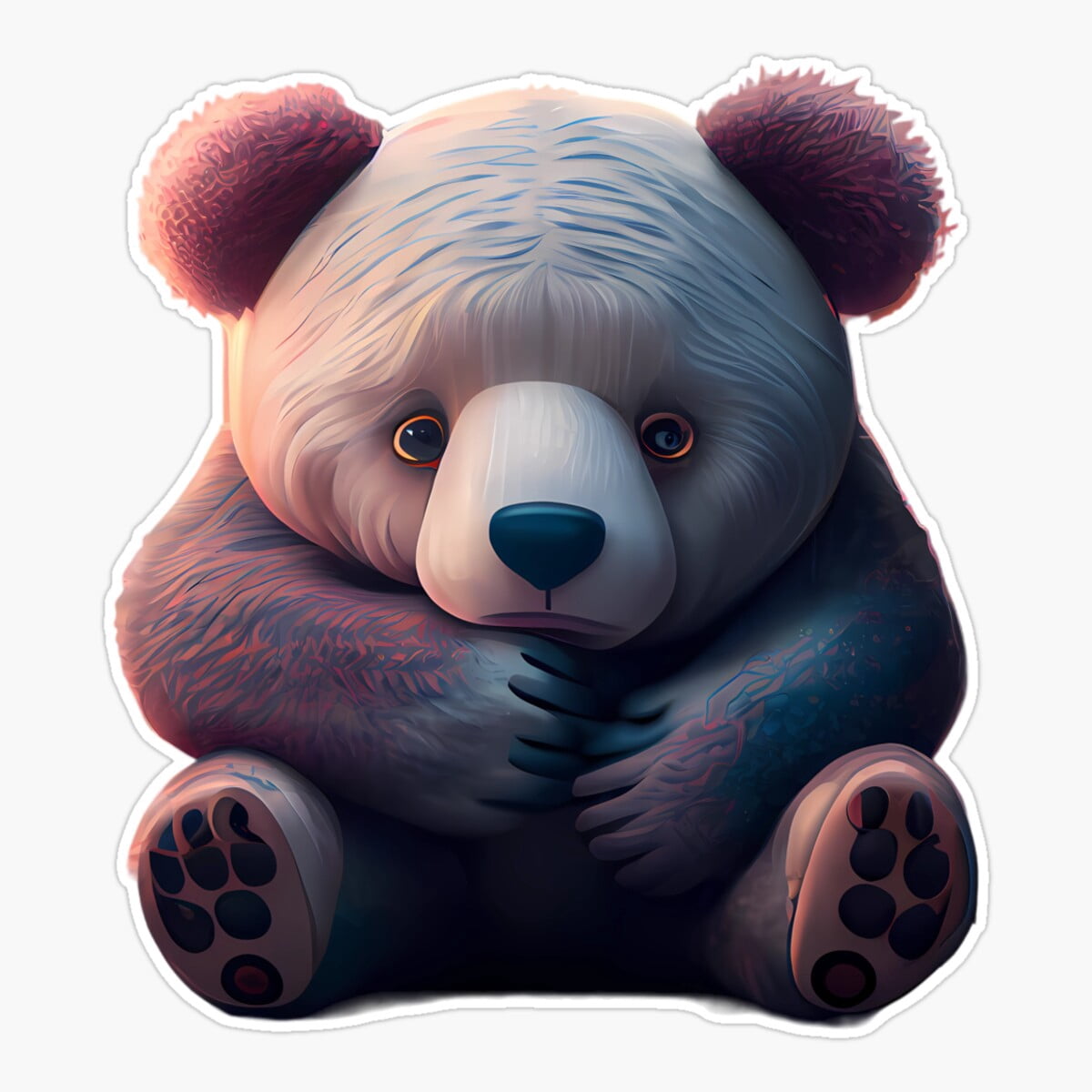 Maneki Why So Sad Little Bear? Sticker, Phone Decal Water Bottle ...