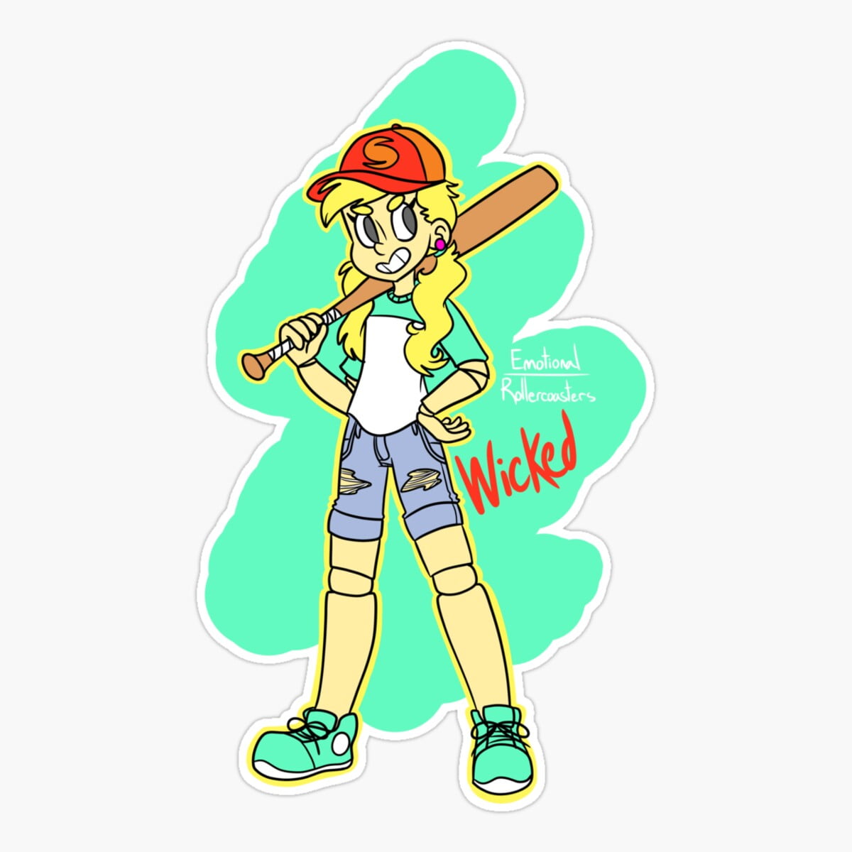 Maneki Wicked Emotional Rollercoasters Full Body Sticker, Phone Decal ...