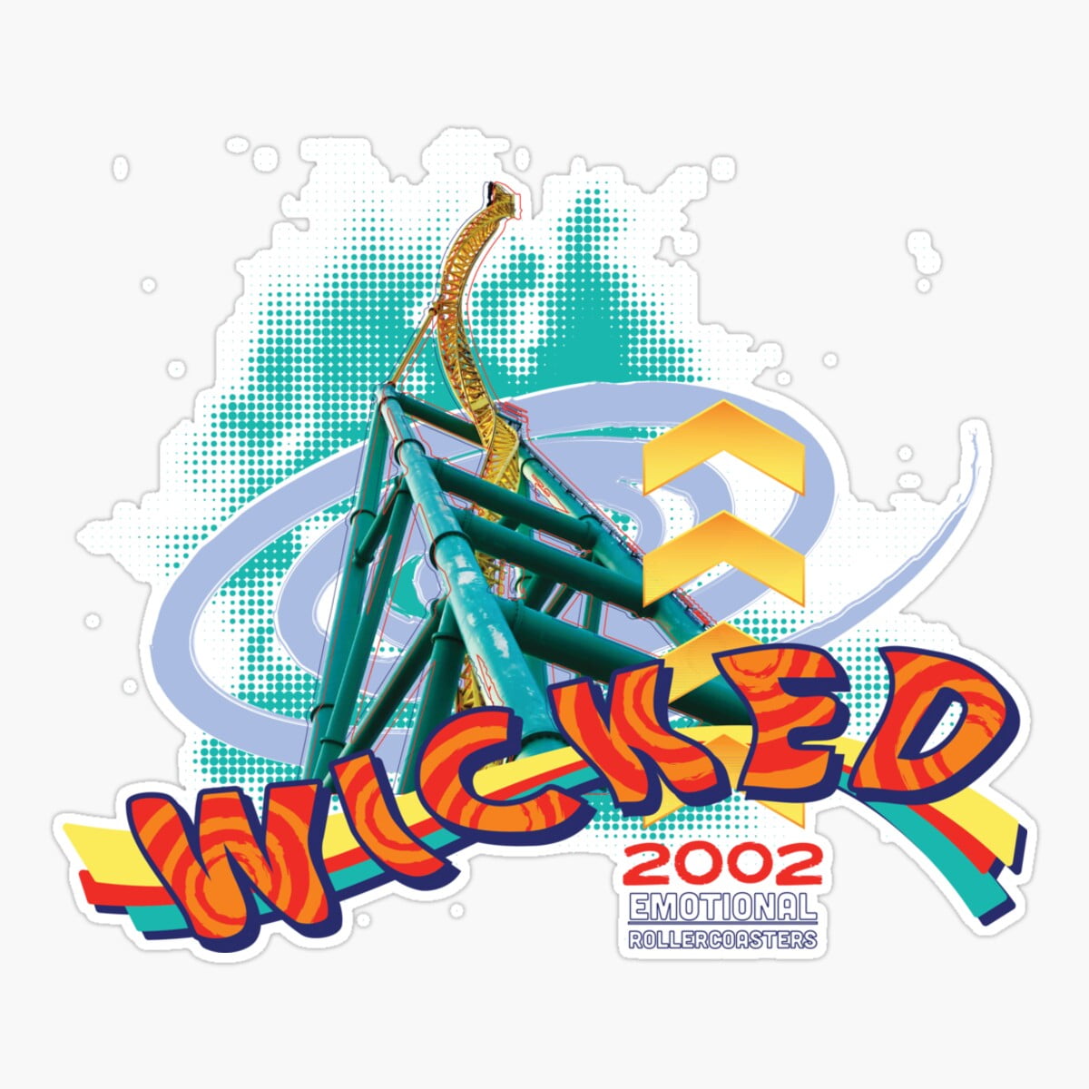 Maneki Wicked Roller Coaster Sticker, Phone Decal Water Bottle Stickers ...