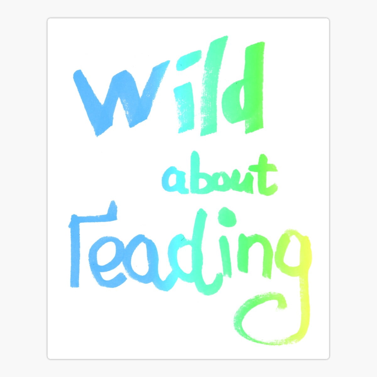 Maneki Wild About Reading | Book Wilderness Sticker, Phone Decal Water ...