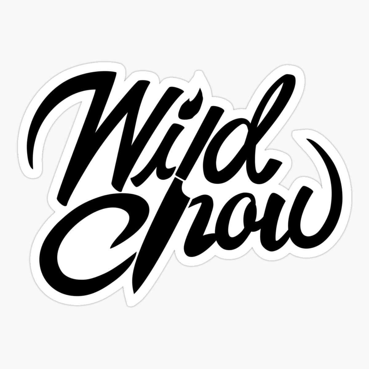 Maneki Wild Chow Black Logo Sticker, Phone Decal Water Bottle Stickers ...