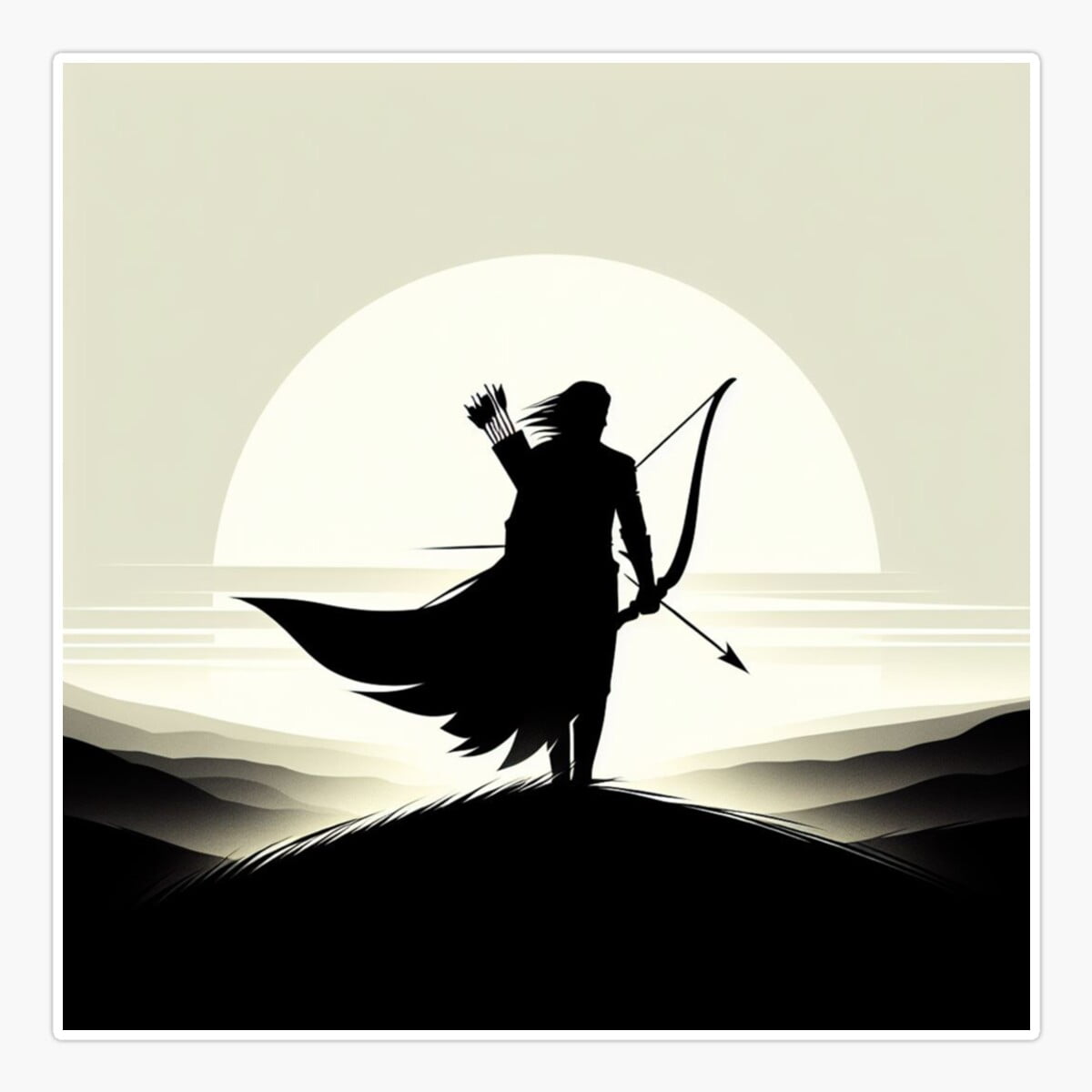 Maneki Wild Hunting Archer - 3 er,Phone Decal Water Bottle Stickers Car ...