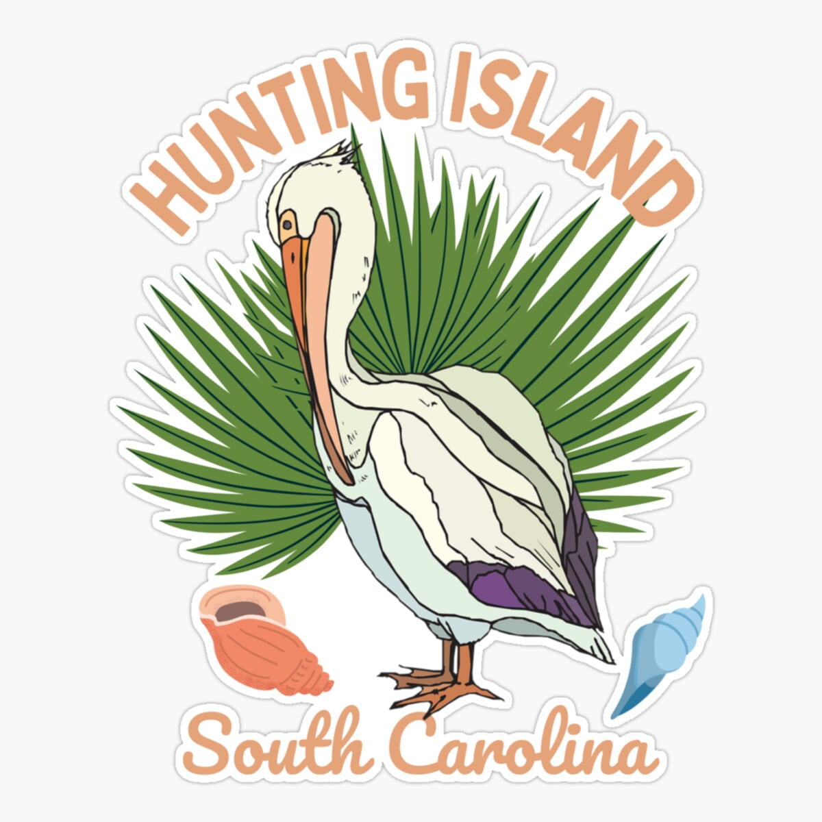 Maneki Wild Hunting Island, South Carolina, Purple Text- Wildlie ...