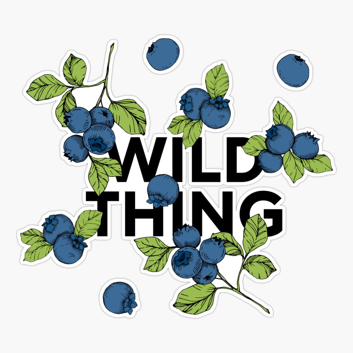 Maneki Wild Thing Statement Collage With Blueberries, Bilberries Er ...