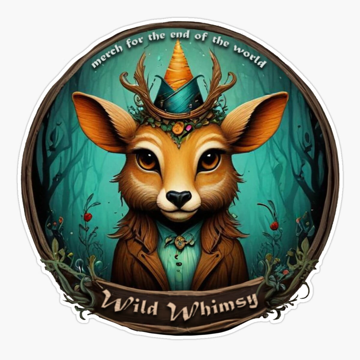 Maneki Wild Whimsy Logo Sticker, Phone Decal Water Bottle Stickers Car Decals, Funny Birthday ...