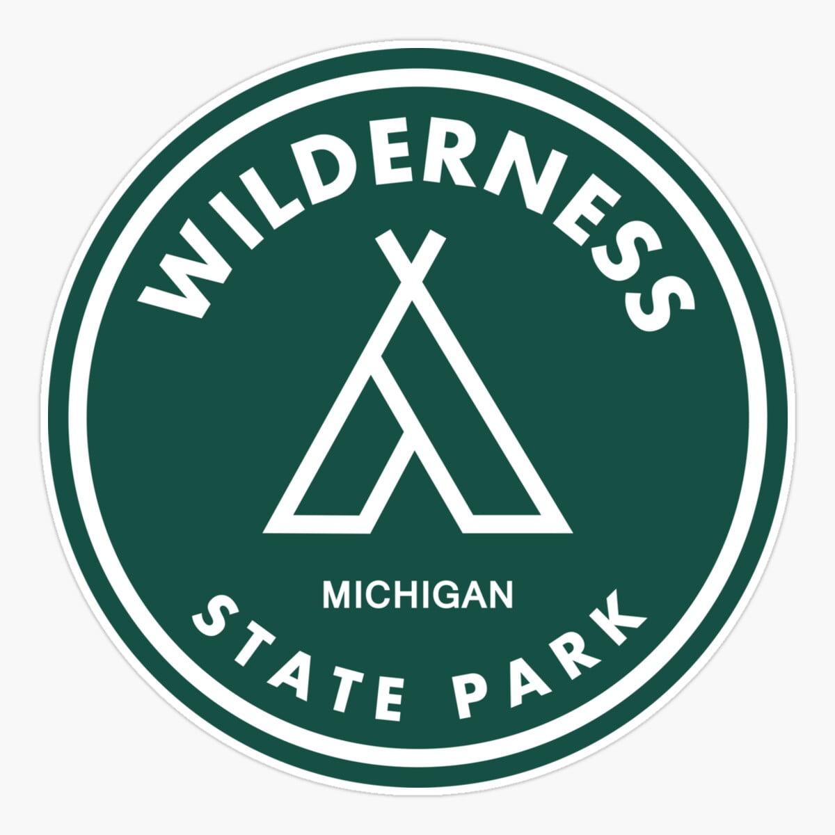 Maneki Wilderness State Park Michigan Tent Er, Phone Decal Water Bottle ...