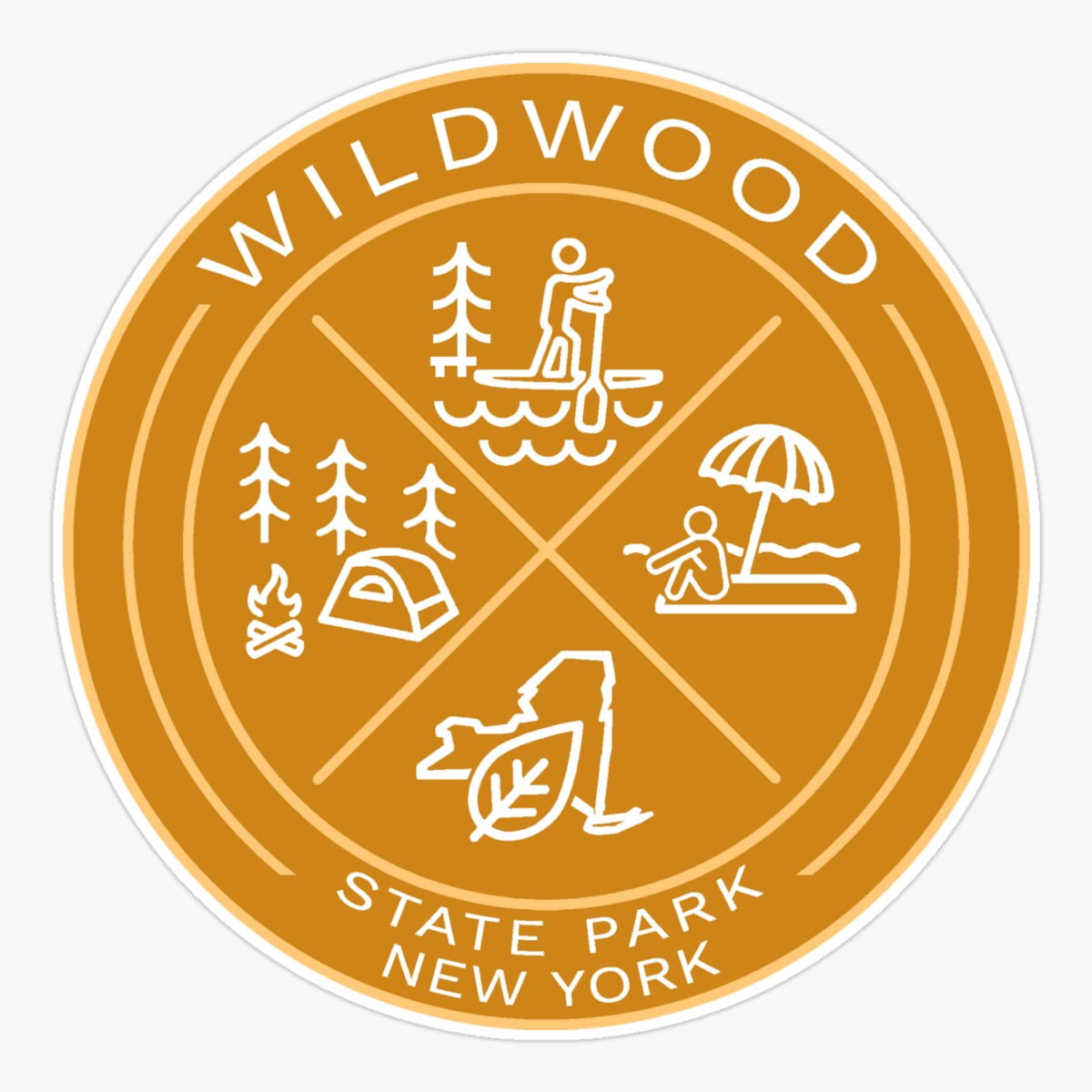 Maneki Wildwood State Park Heraldic Logo Er, Phone Decal Water Bottle ...