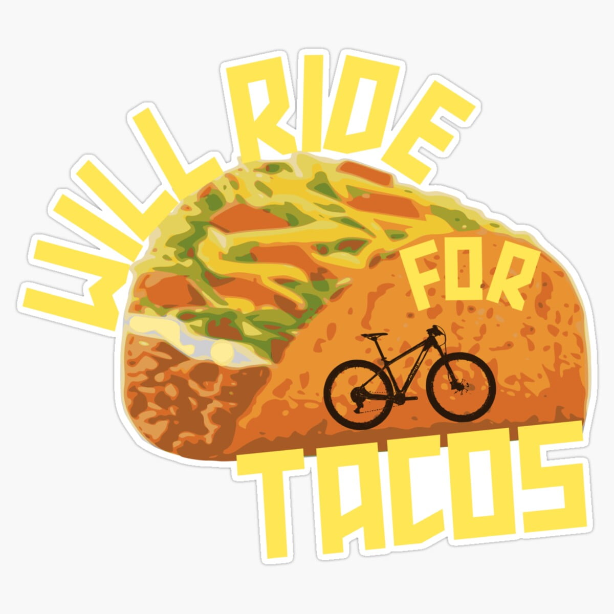 Maneki Will Ride For Tacos Er, Phone Decal Water Bottle Stickers Car ...