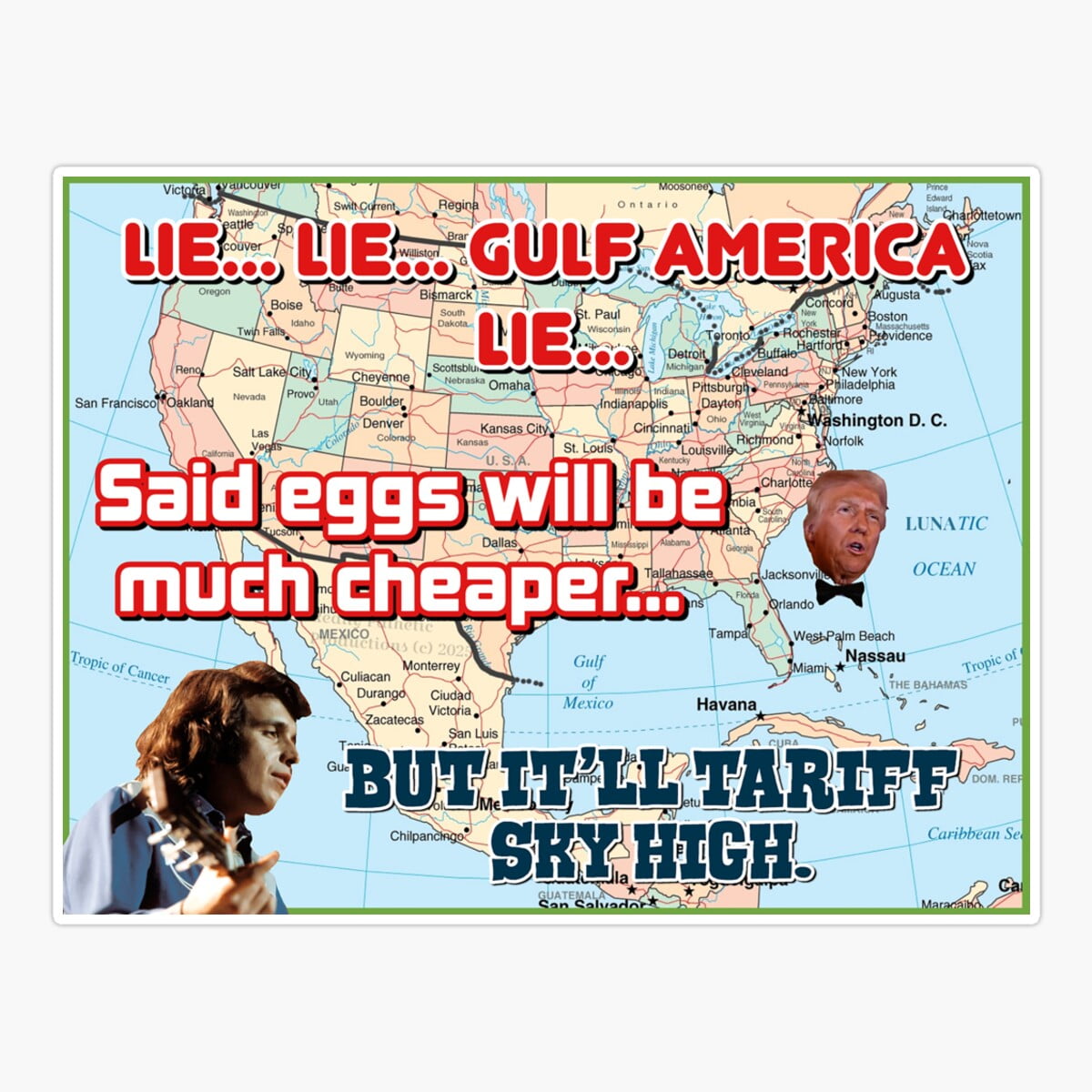 Maneki Will Save Eggs Gul O America Sticker, Phone Decal Water Bottle ...