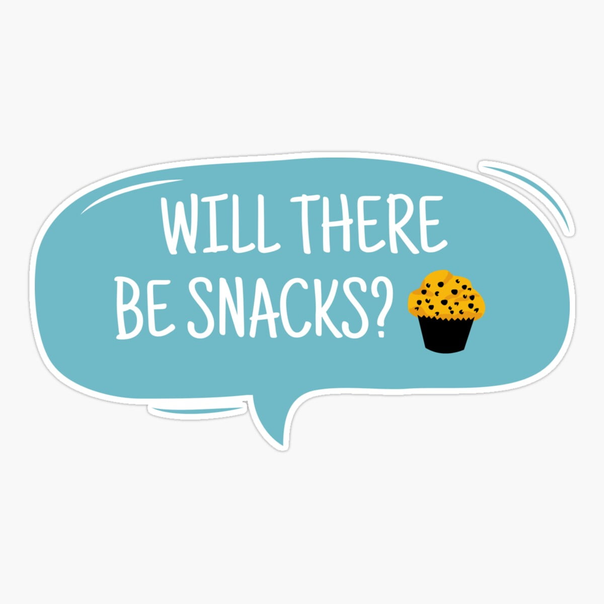 Maneki Will There Be Snacks? Sticker, Phone Decal Water Bottle Stickers ...