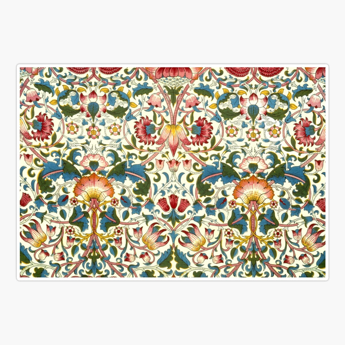 Maneki William Morris Lodden Sticker, Phone Decal Water Bottle Stickers ...