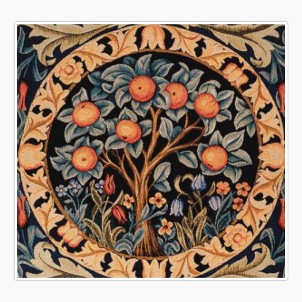 Maneki William Morris - Orange Tree Sticker, Phone Decal Water Bottle ...