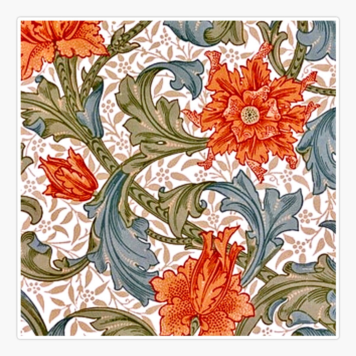 Maneki William Morris Single Stem Sticker, Phone Decal Water Bottle ...