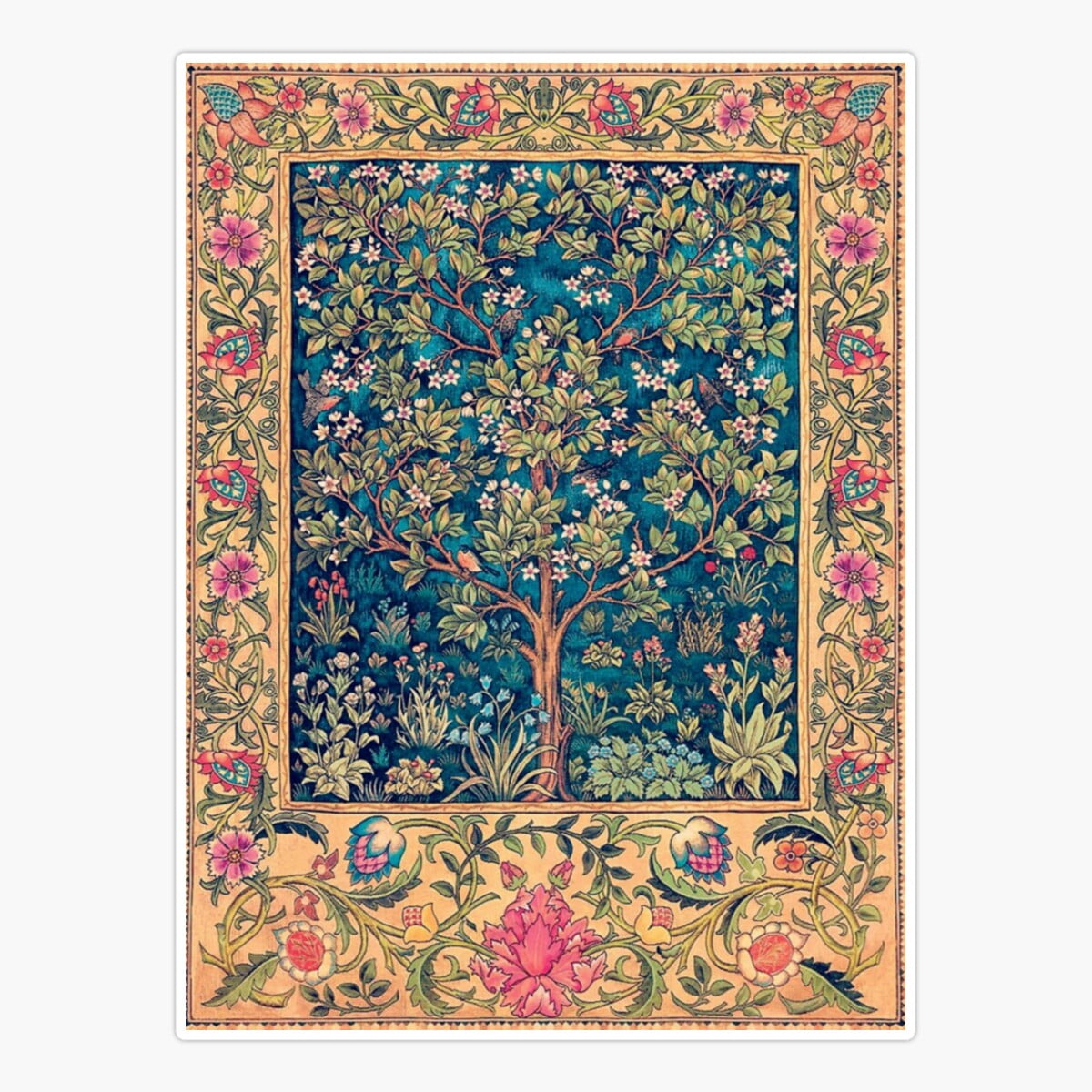 Maneki William Morris - Tree Of Life, No,3. Sticker, Phone Decal Water ...