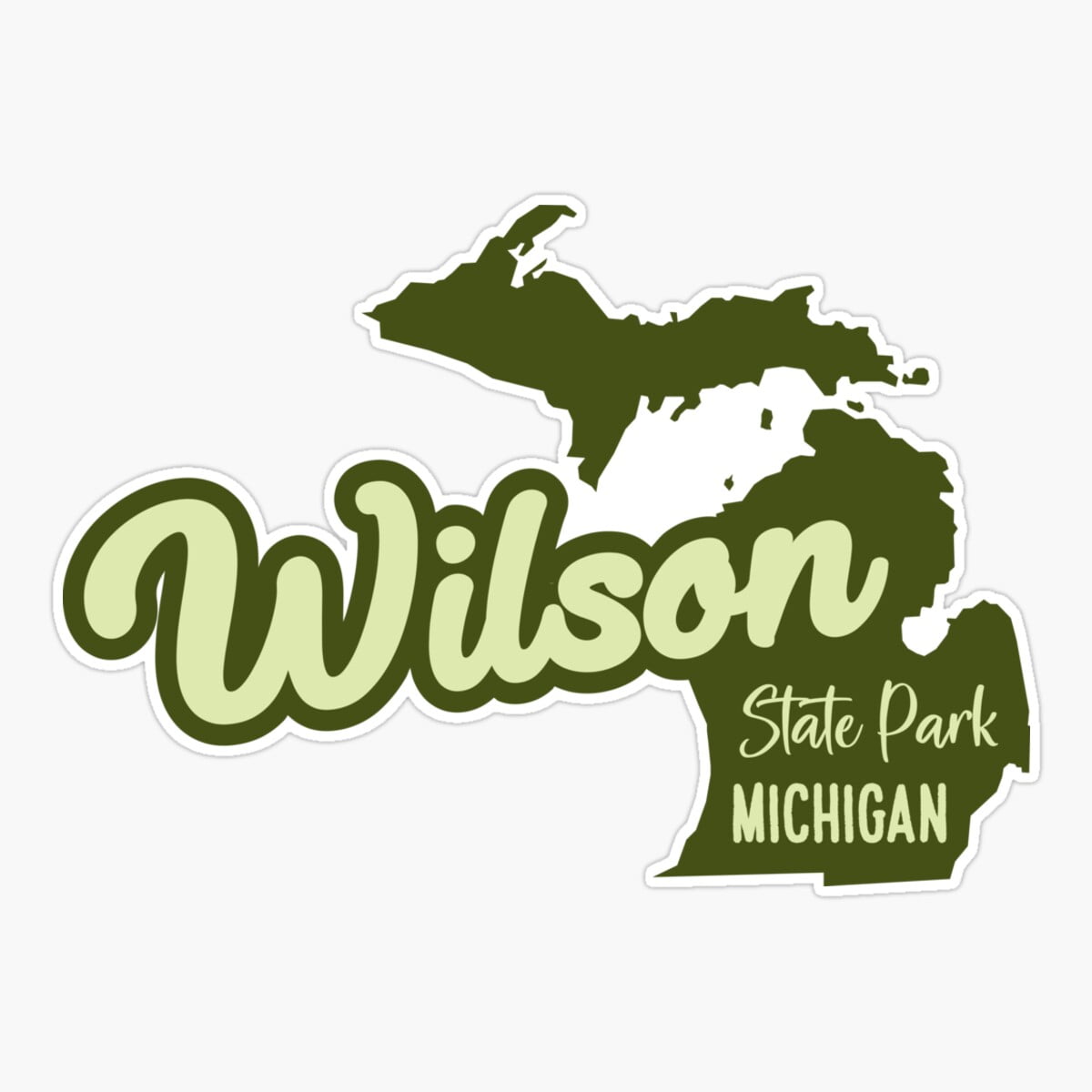 Maneki Wilson State Park Michigan Er, Phone Decal Water Bottle Stickers ...