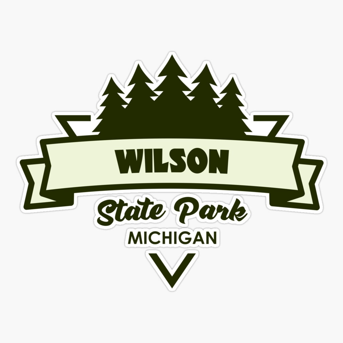 Maneki Wilson State Park Michigan Trees And Ribbon Er, Phone Decal ...