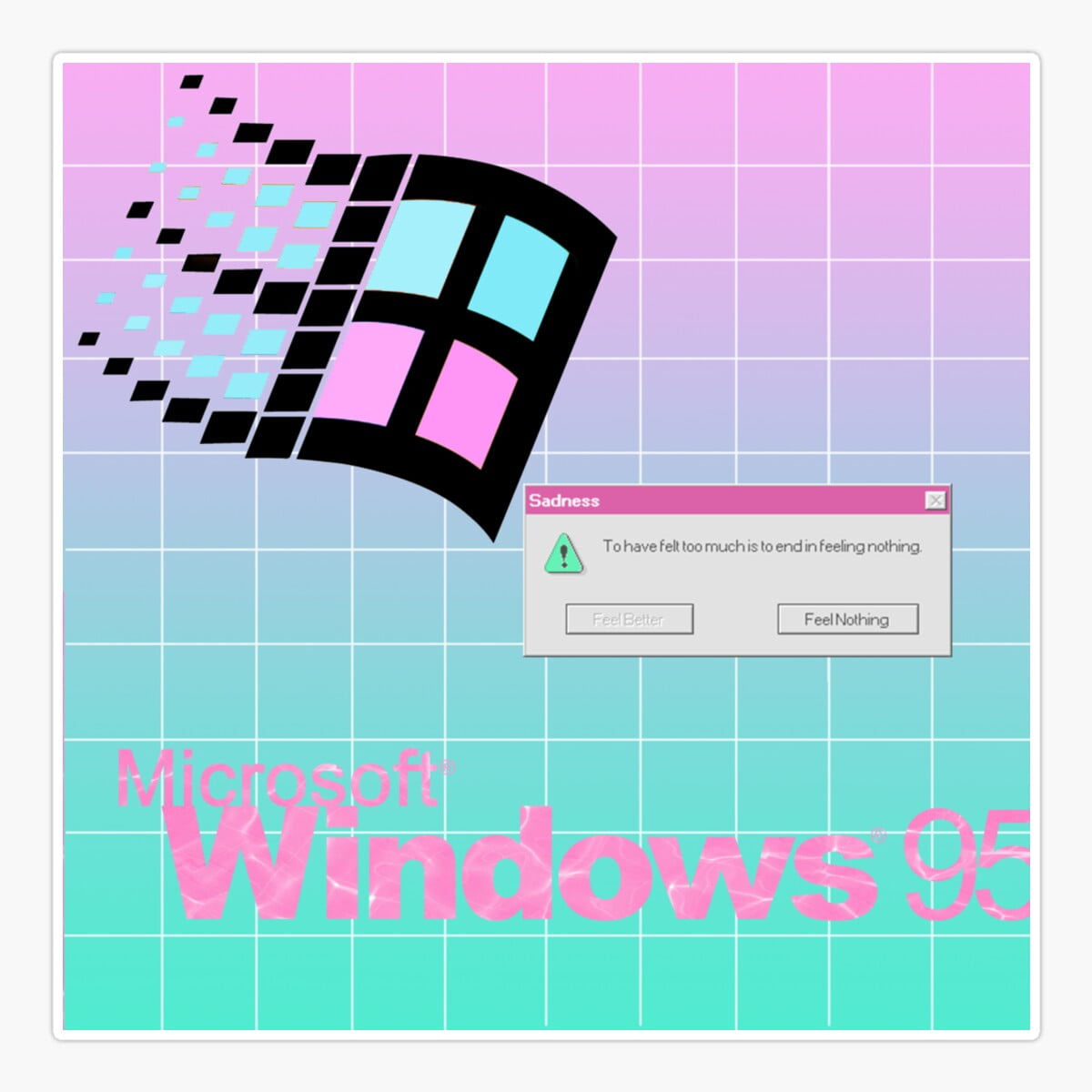 Maneki Windows 95 Sticker, Phone Decal Water Bottle Stickers Car Decals ...