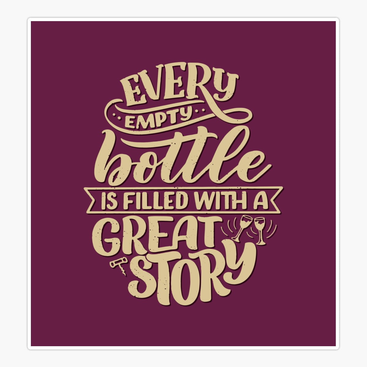 Maneki Wine Lettering Composition Modern Style Alcohol Beverage Bar ...