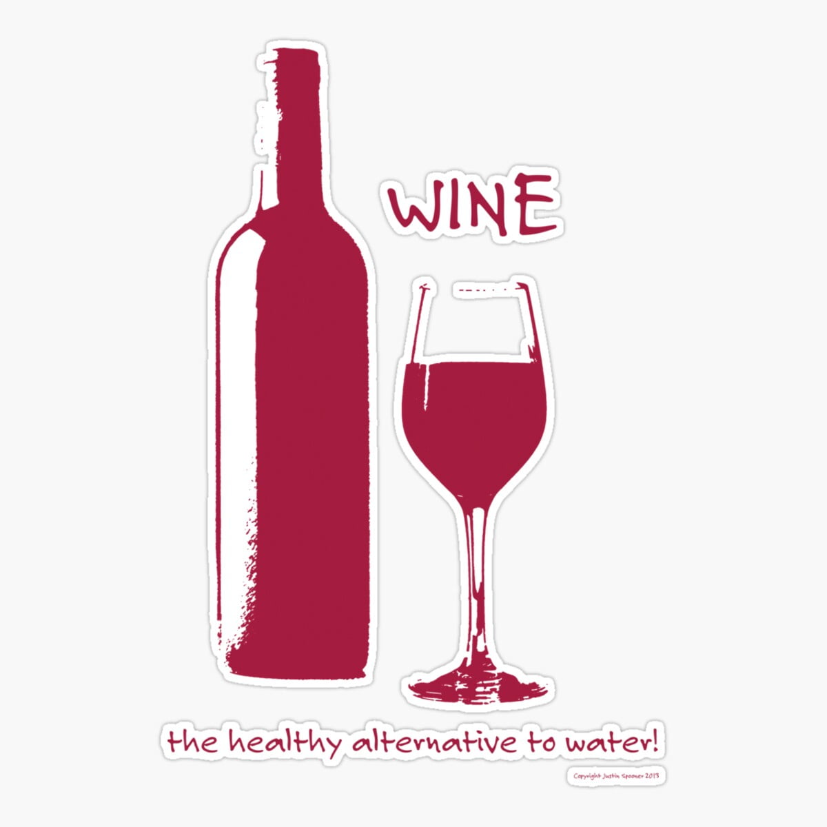 Maneki Wine - The Healthy Alternative To Water! Sticker, Phone Decal ...