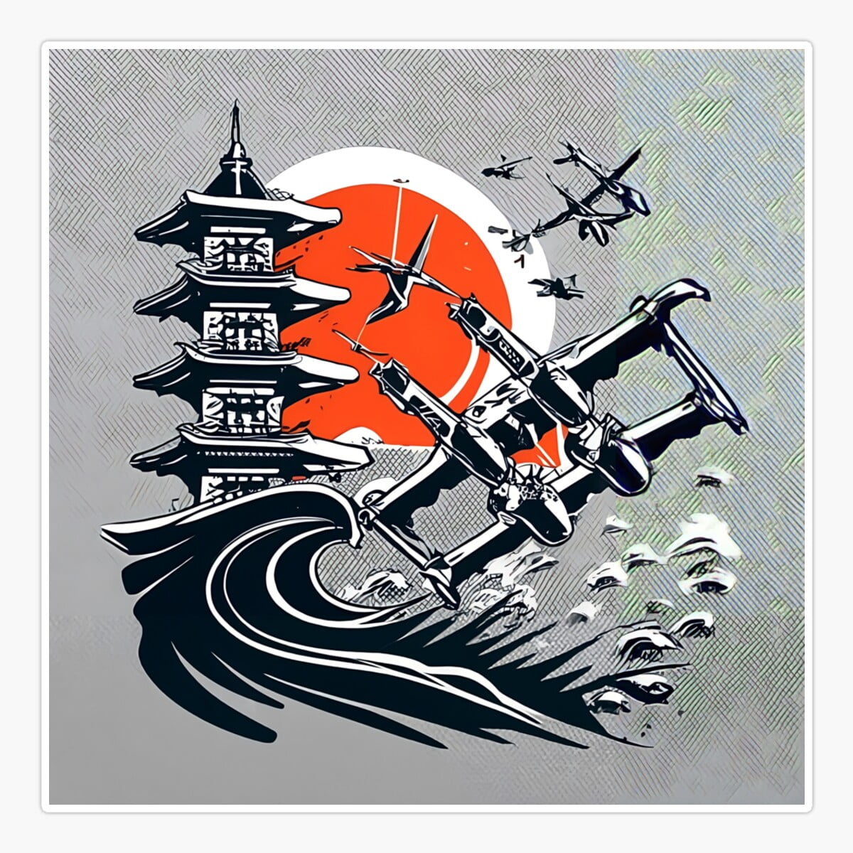 Maneki Wings Of The Ronin Sticker, Phone Decal Water Bottle Stickers ...