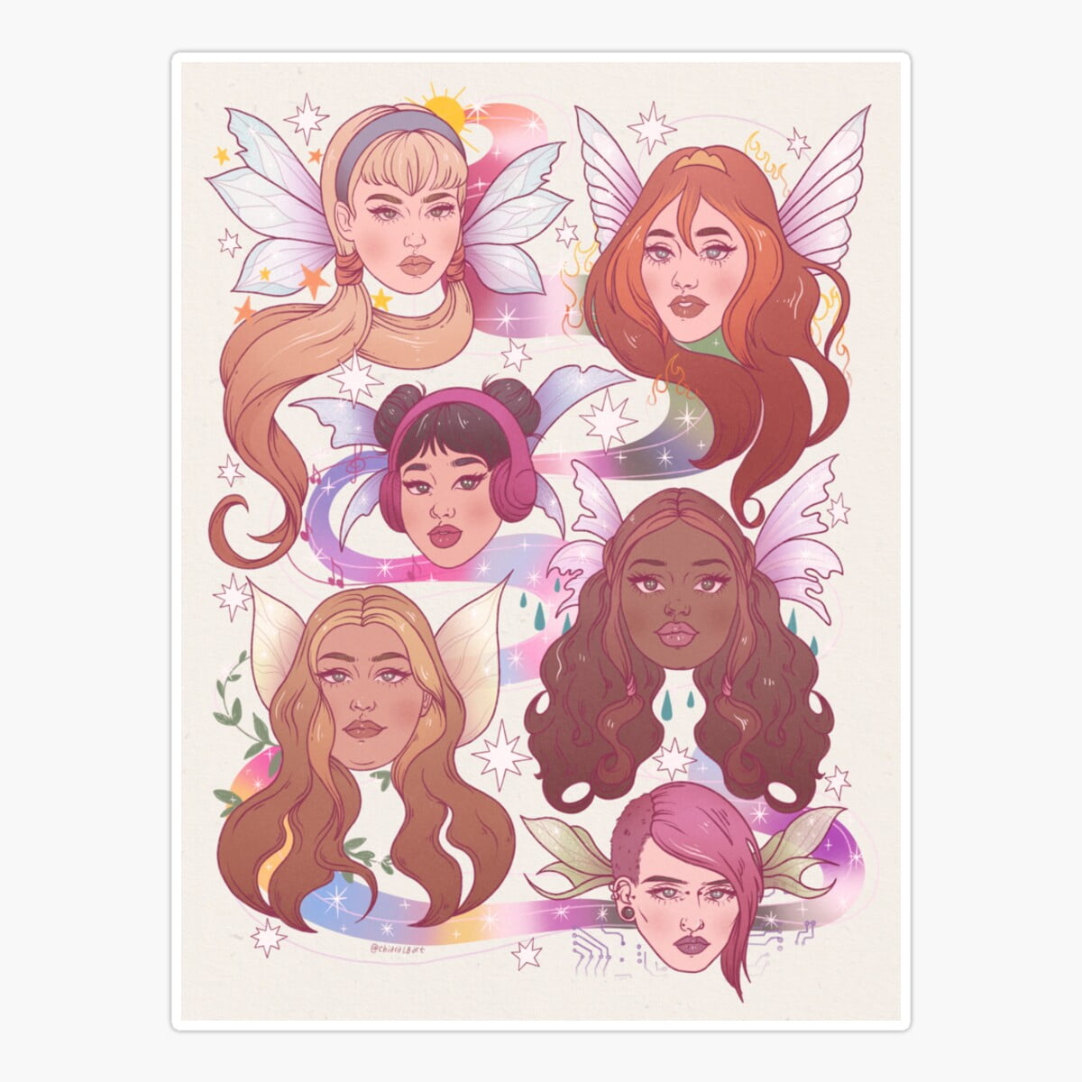 Maneki Winx Fairies Sticker, Phone Decal Water Bottle Stickers Car ...