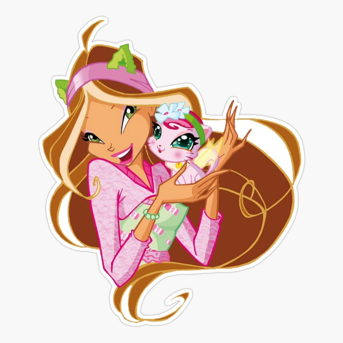 Maneki Winx Lora - Love And Pet (Portrait) Er, Phone Decal Water Bottle ...