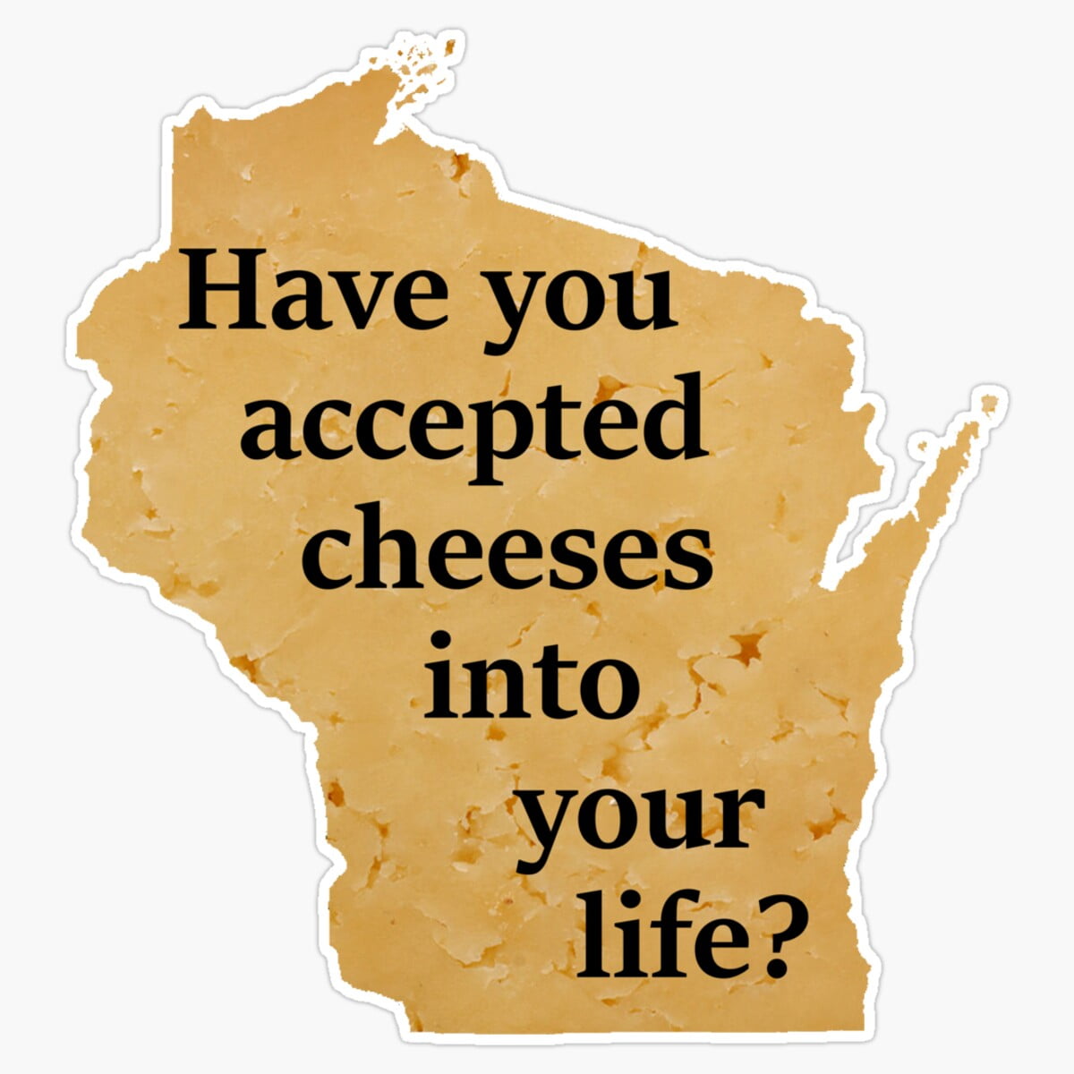 Maneki Wisconsin Cheese Pun. Er, Phone Decal Water Bottle Stickers Car ...