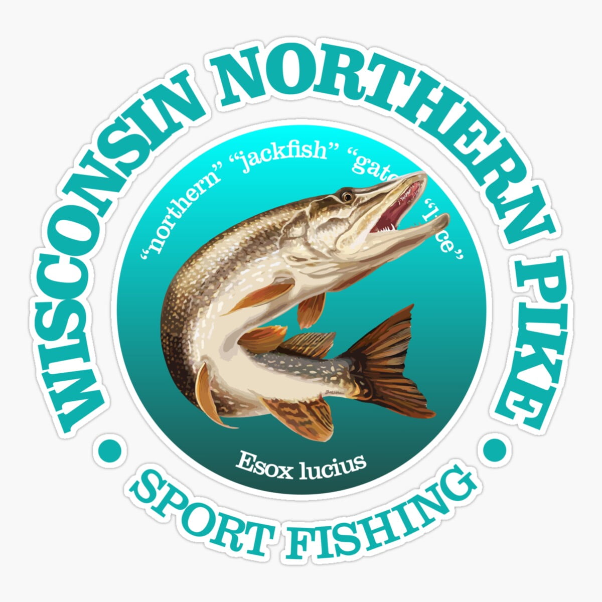 Maneki Wisconsin Pike Ishing Er, Phone Decal Water Bottle Stickers Car ...