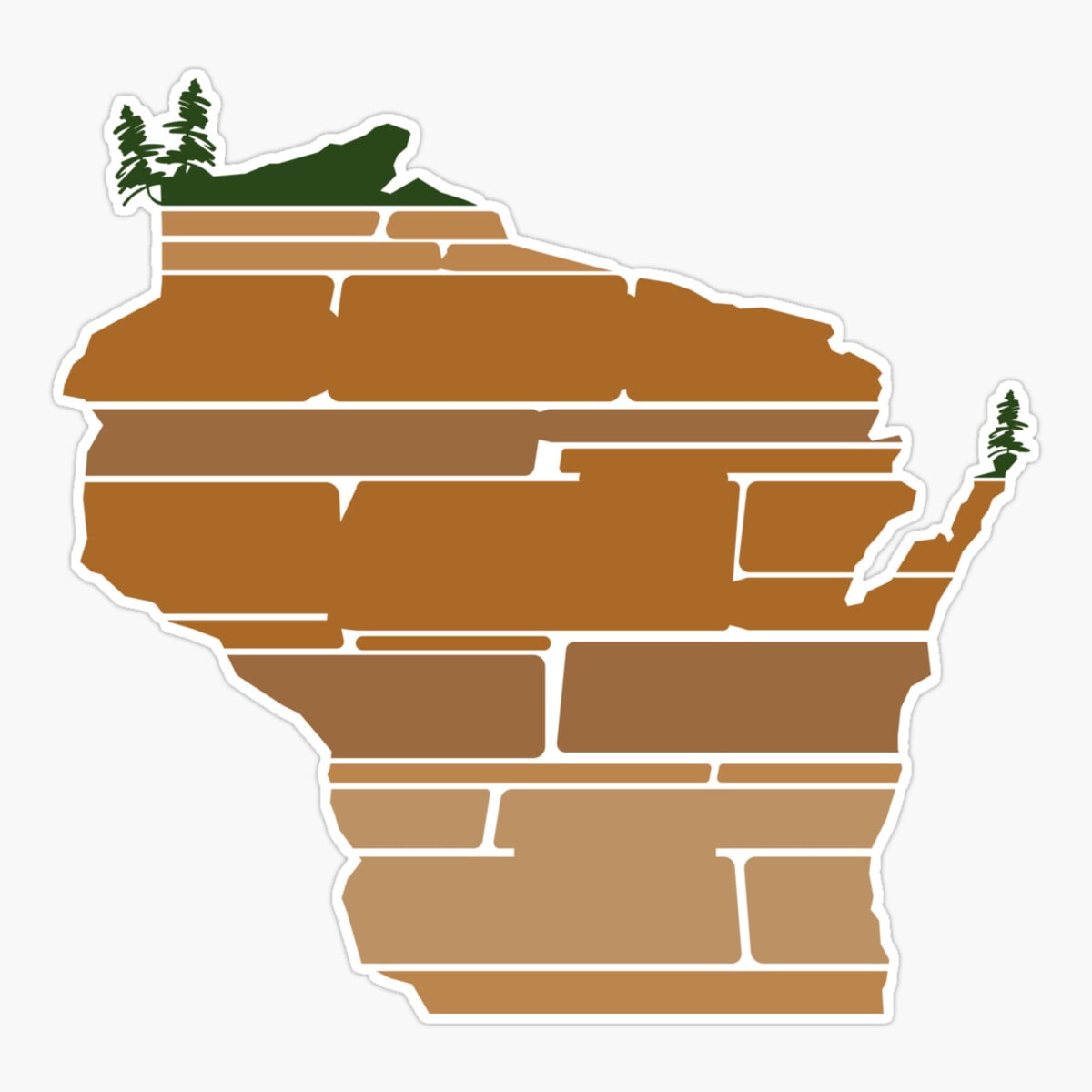 Maneki Wisconsin Sandstone Blus Dells Version 2 Sticker, Phone Decal ...