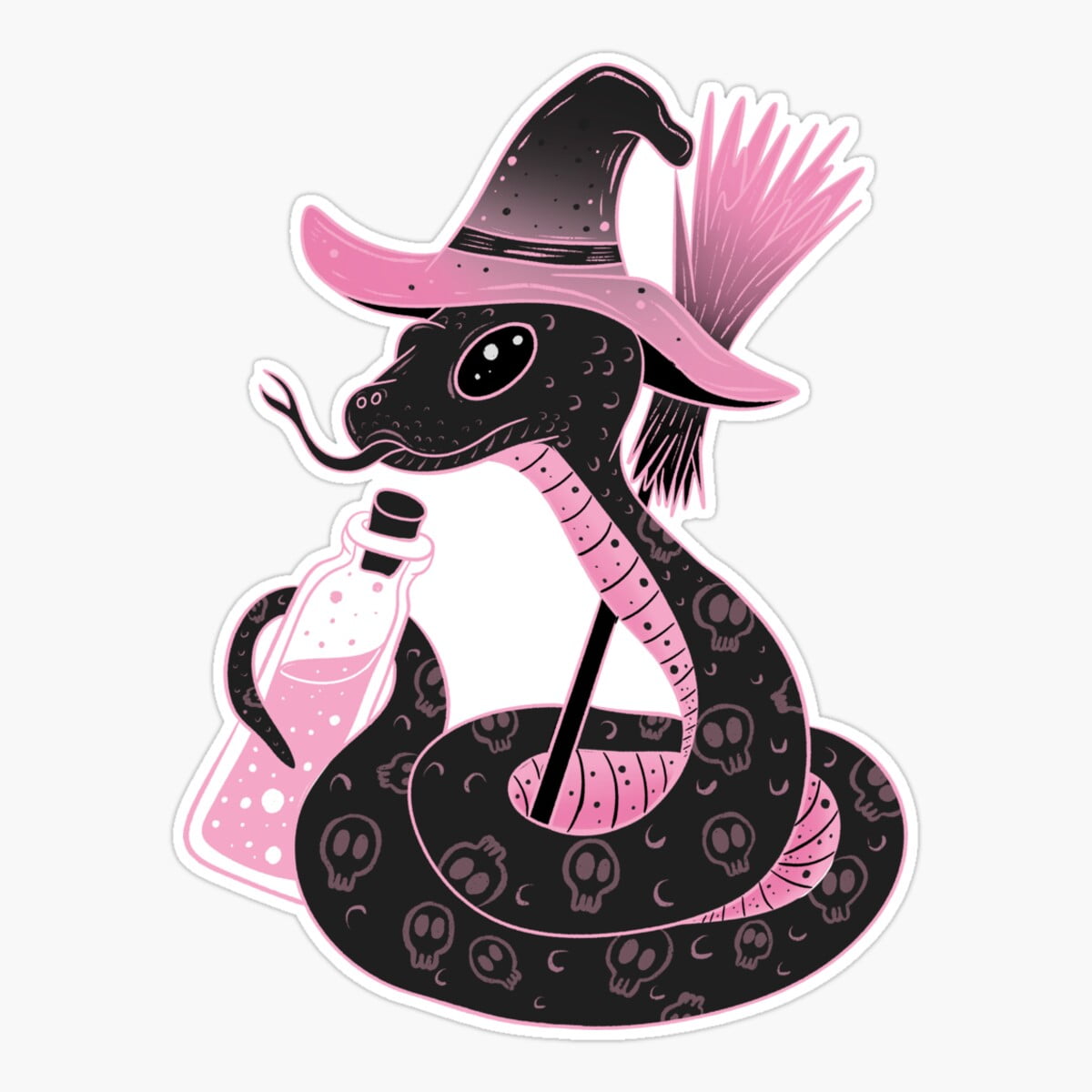 Maneki Witchy Snake Sticker, Phone Decal Water Bottle Stickers Car ...