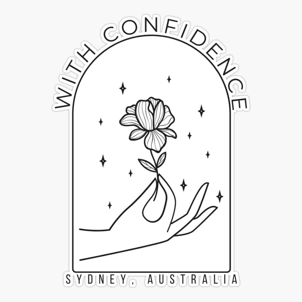 Maneki With Confidence Band Sticker, Phone Decal Water Bottle Stickers ...