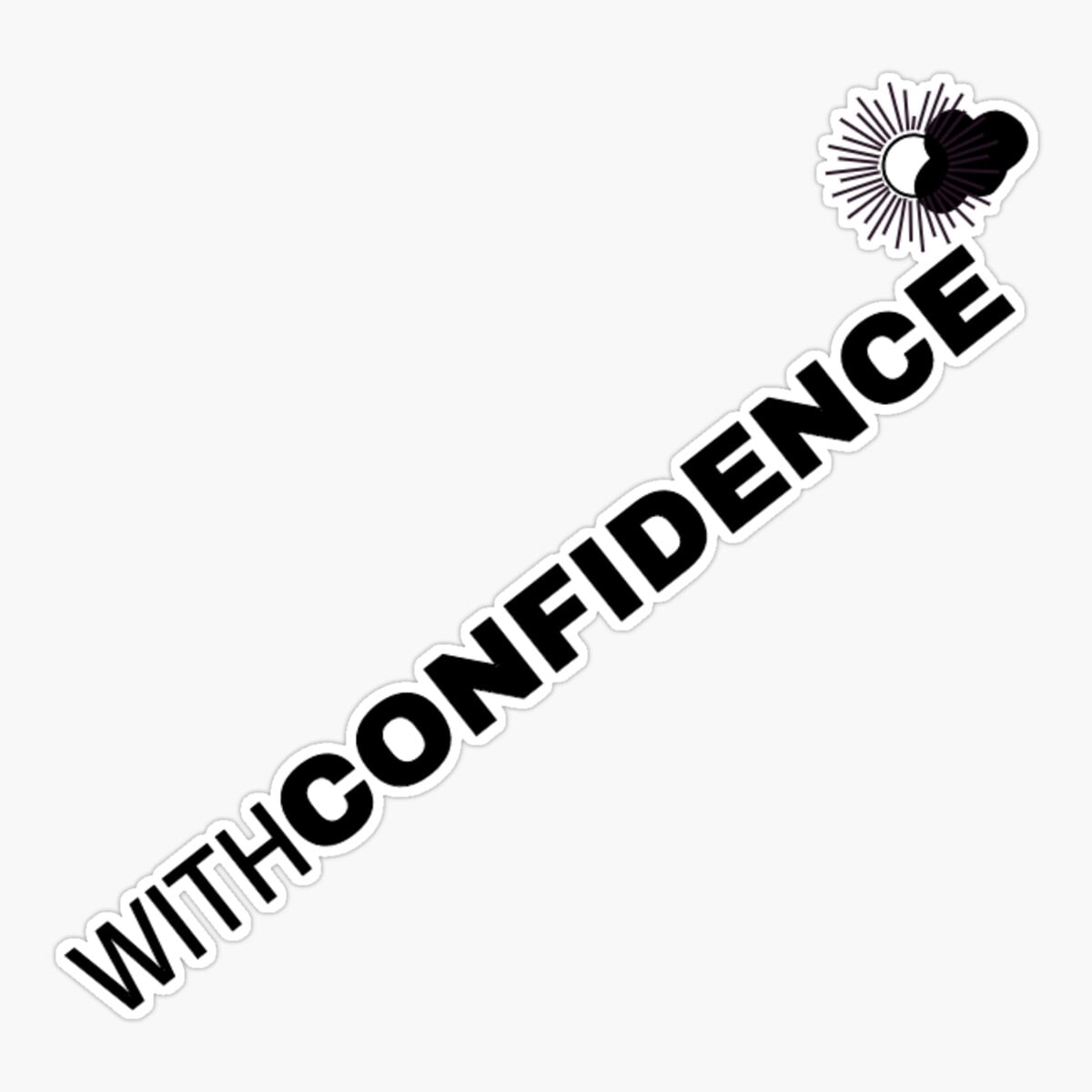 Maneki With Confidence Sticker Sticker, Phone Decal Water Bottle ...
