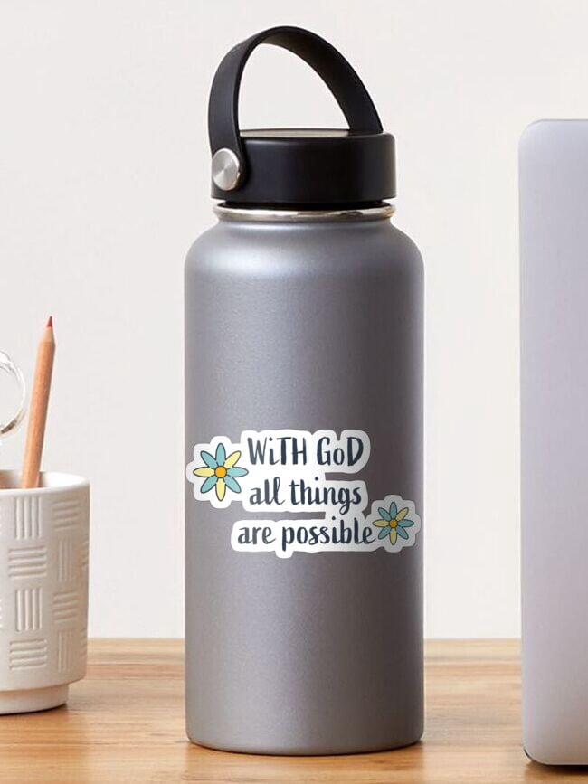 Maneki With God All Things Are Possible - Christian Sticker, Phone ...