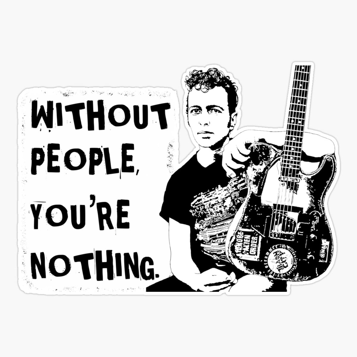 Maneki Without People You’Re Nothing Sticker, Phone Decal Water Bottle ...