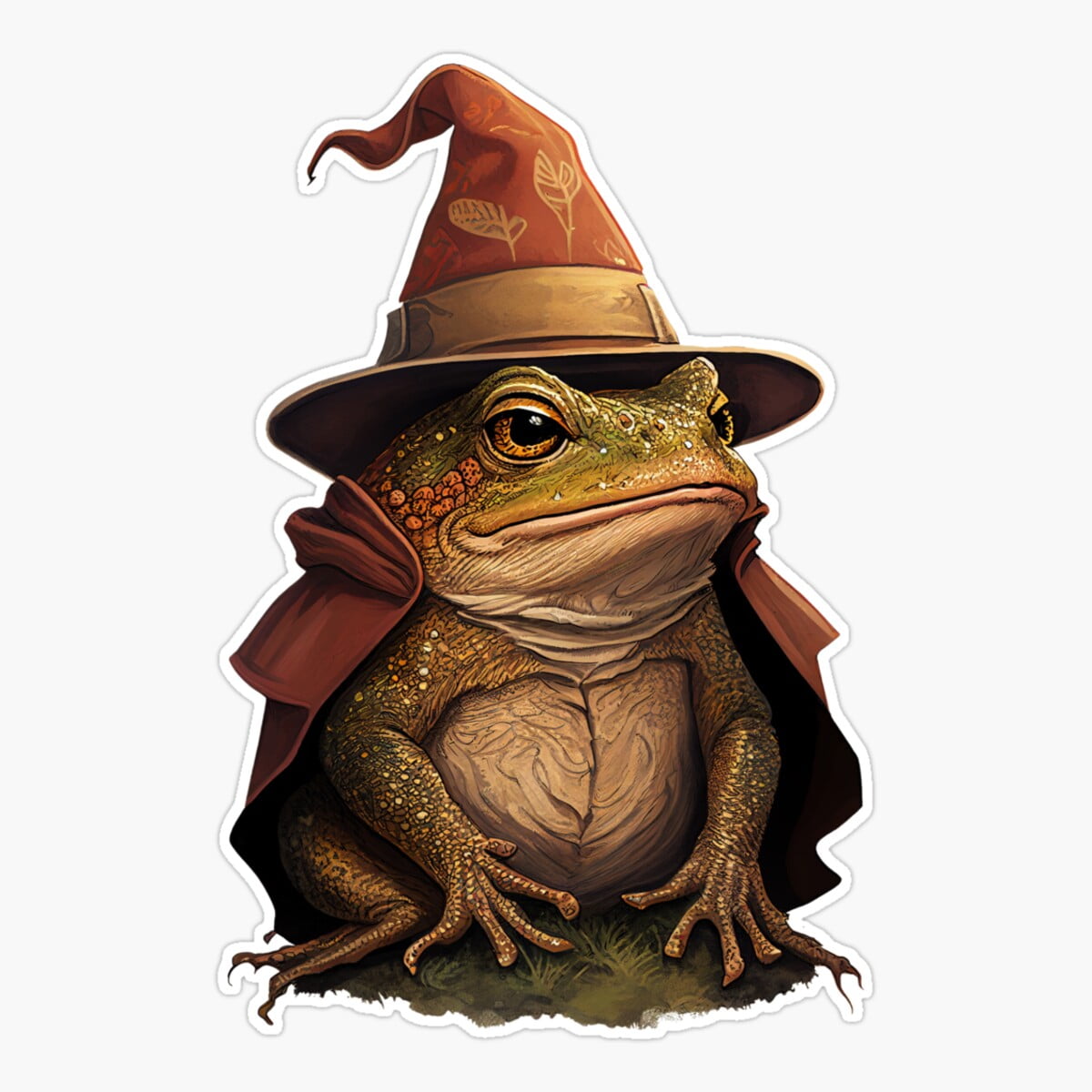 Maneki Wizard Toad Frog Sticker, Phone Decal Water Bottle Stickers Car ...