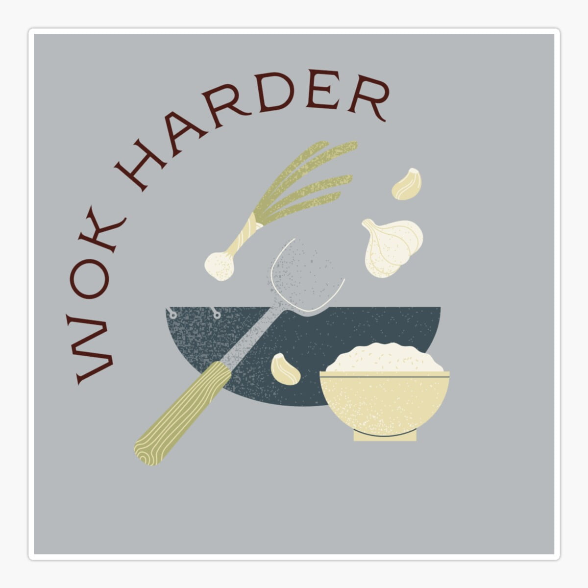 Maneki Wok Harder Sticker, Phone Decal Water Bottle Stickers Car Decals ...