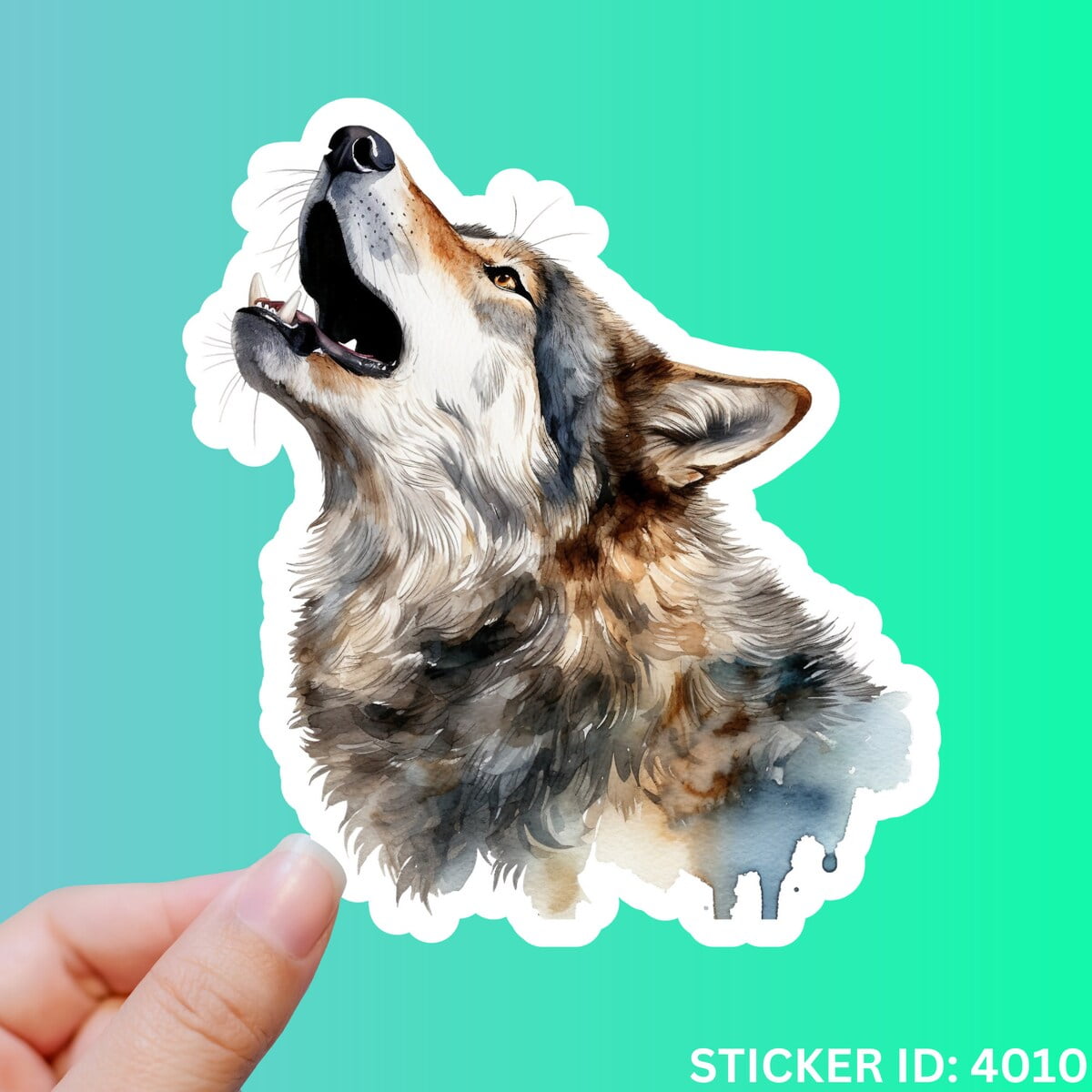 Maneki Wolf Sticker, Spirit Animal Sticker, Laptop Deal, Woodland ...