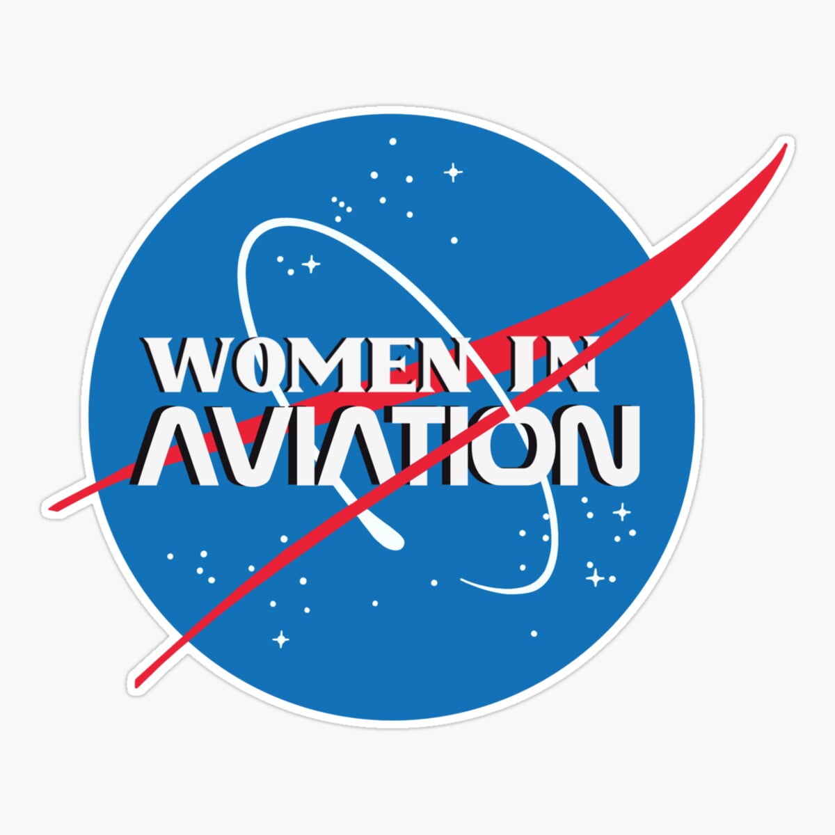 Maneki Women In Aviation Logo Sticker, Phone Decal Water Bottle ...