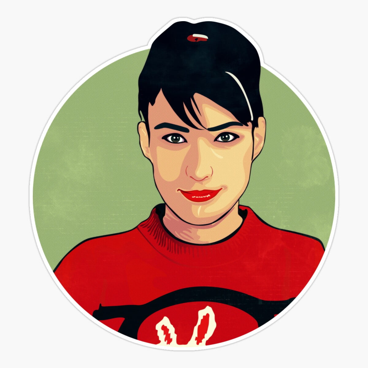 Maneki Women Of Punk - Kathleen Hanna (V3) Sticker, Phone Decal Water ...